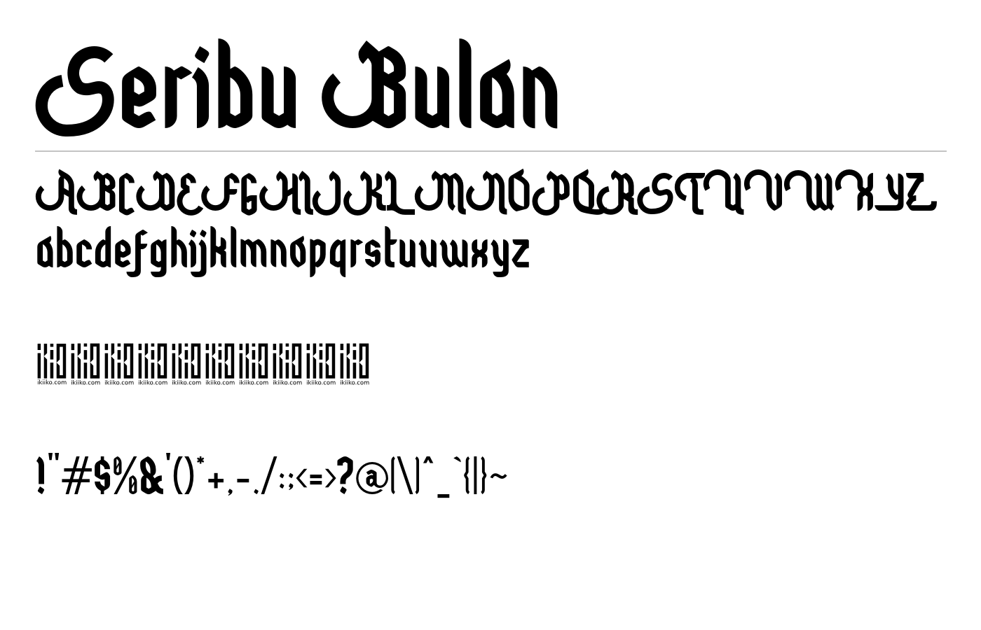 Seribu Bulan Font Download for Free