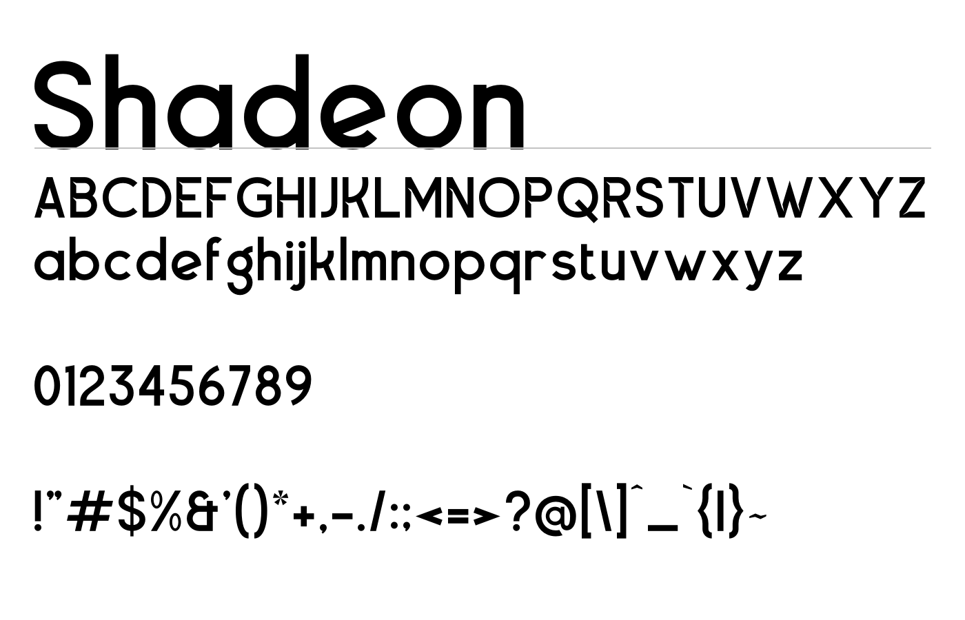 Shadeon Font Download for Free