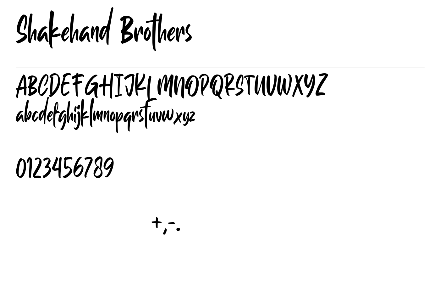 Shakehand Brothers Font Download for Free