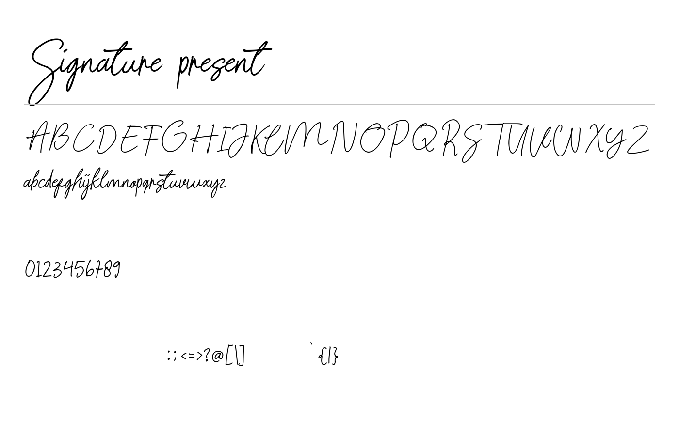 Signature Present Font Download for Free