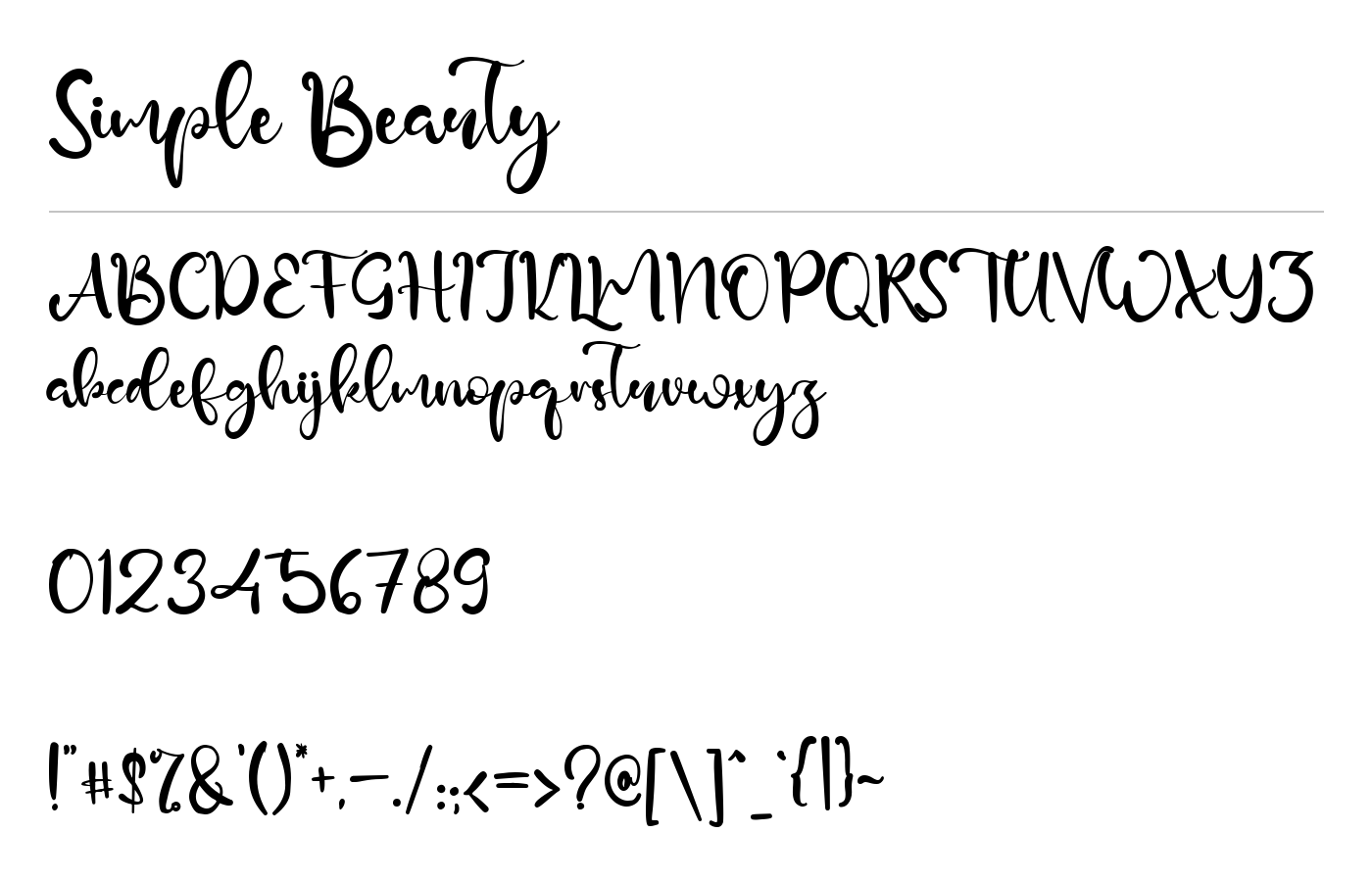 Simple Beauty Font Download for Free