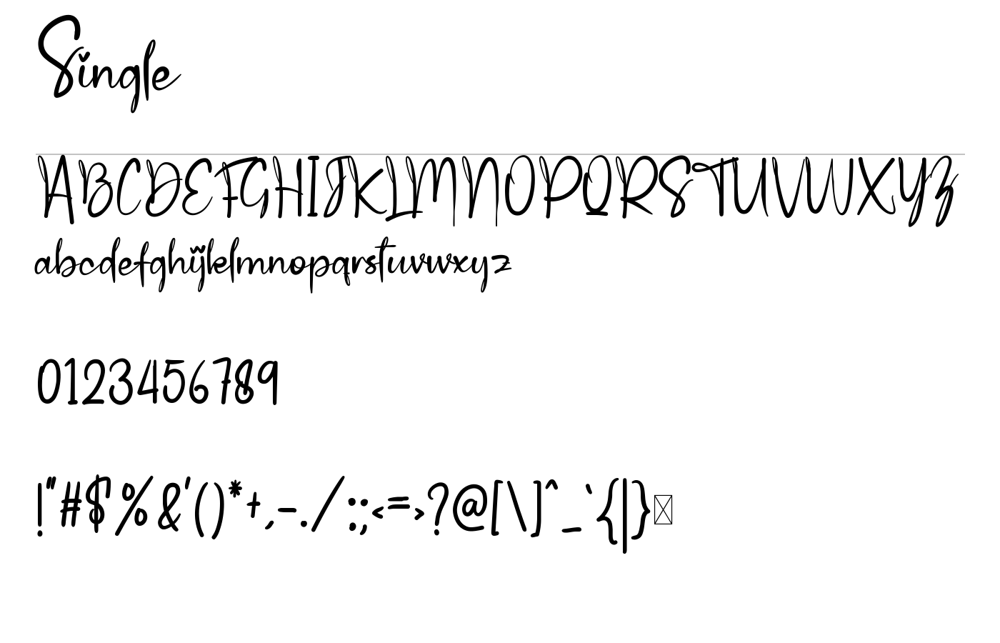 Single Font Download for Free