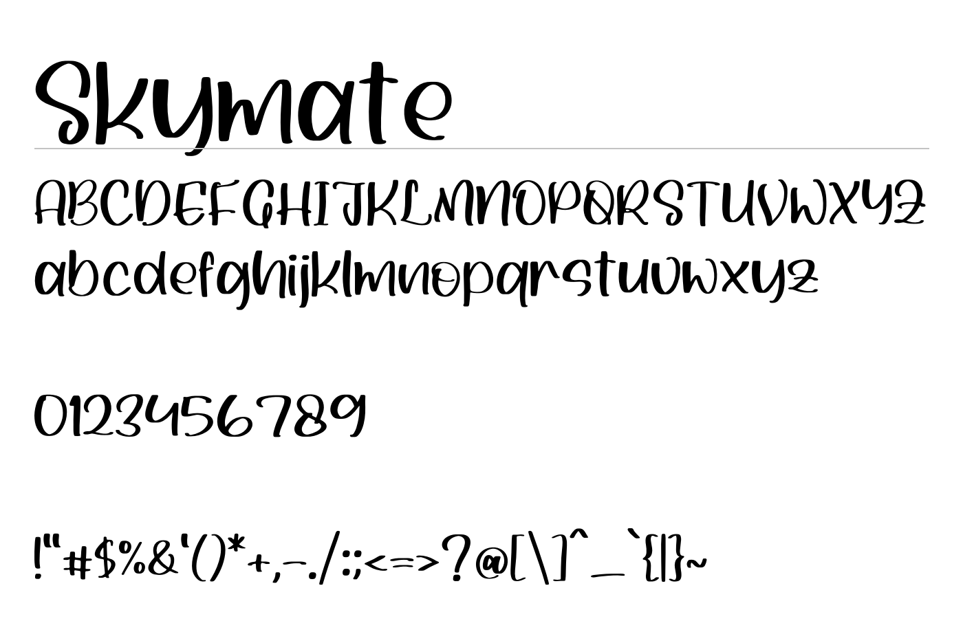 Skymate Font Download for Free
