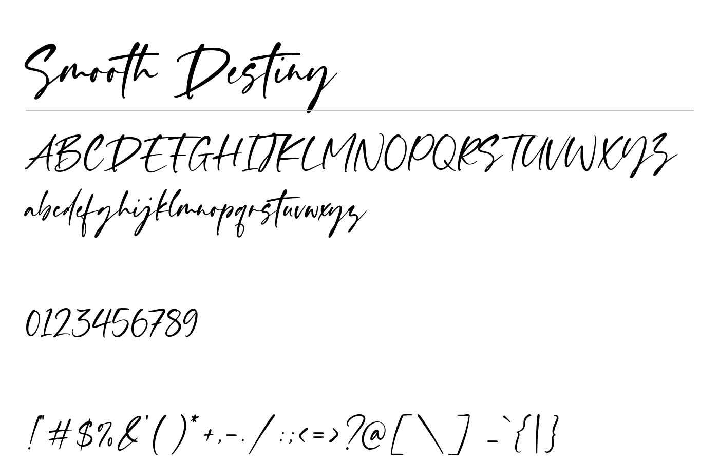 Smooth Destiny Font Download for Free