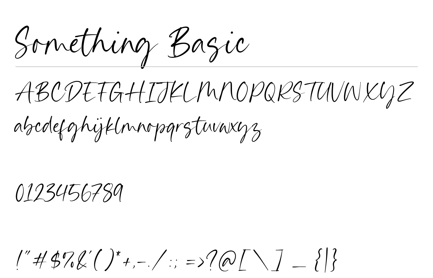 Something Basic Font Download for Free