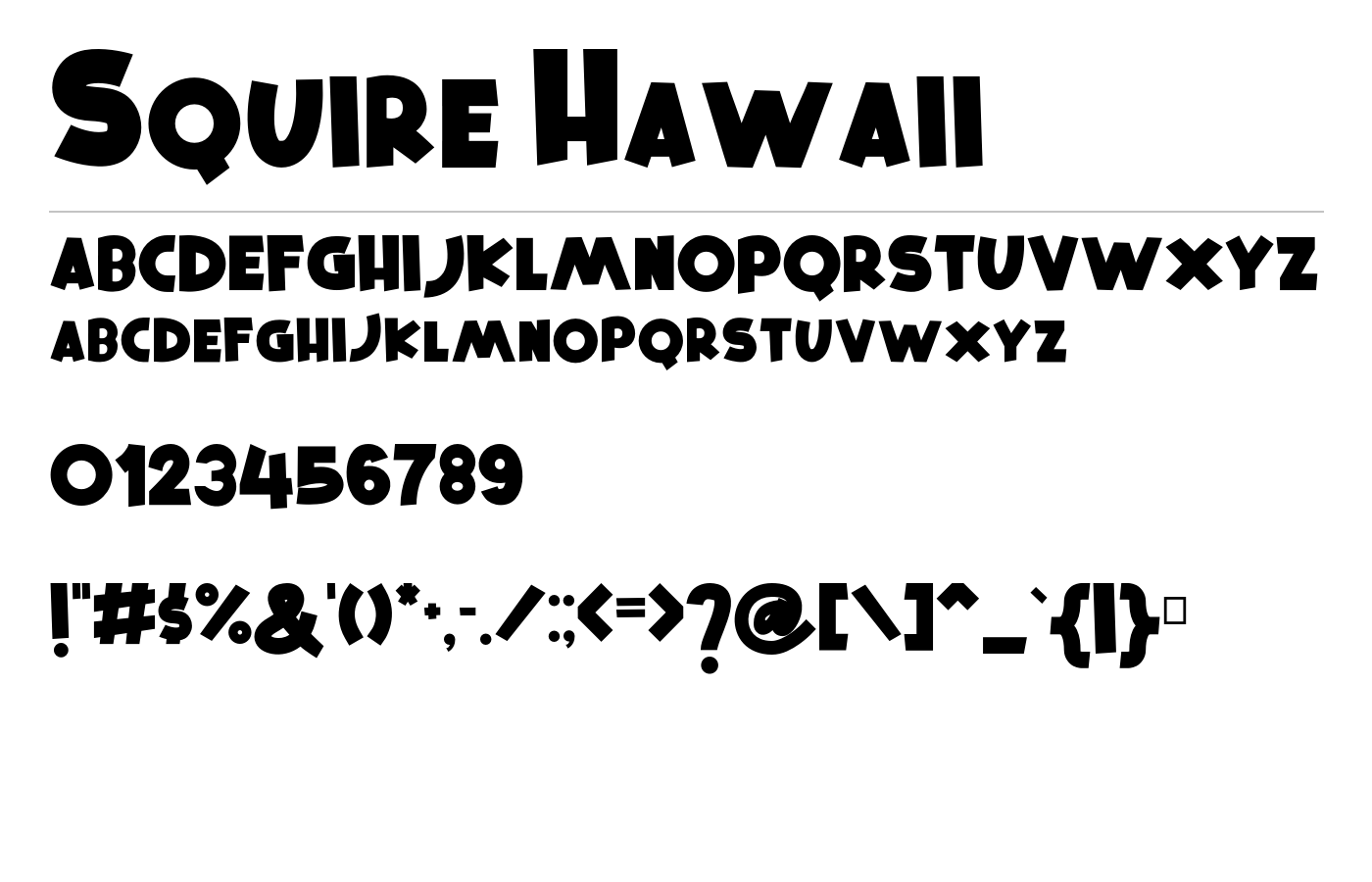 Squire Hawaii Font Download for Free