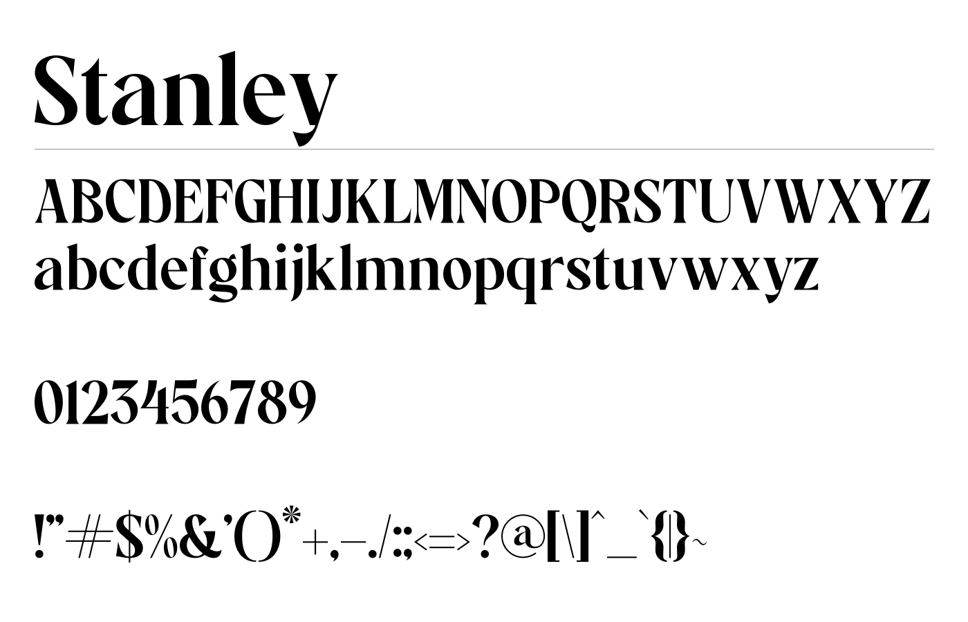 Stanley Font Download for Free