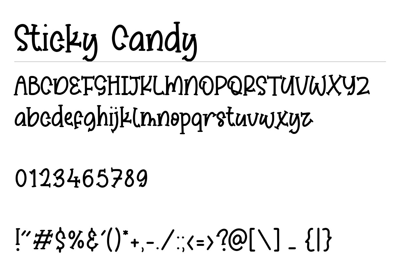 Sticky Candy Font Download for Free