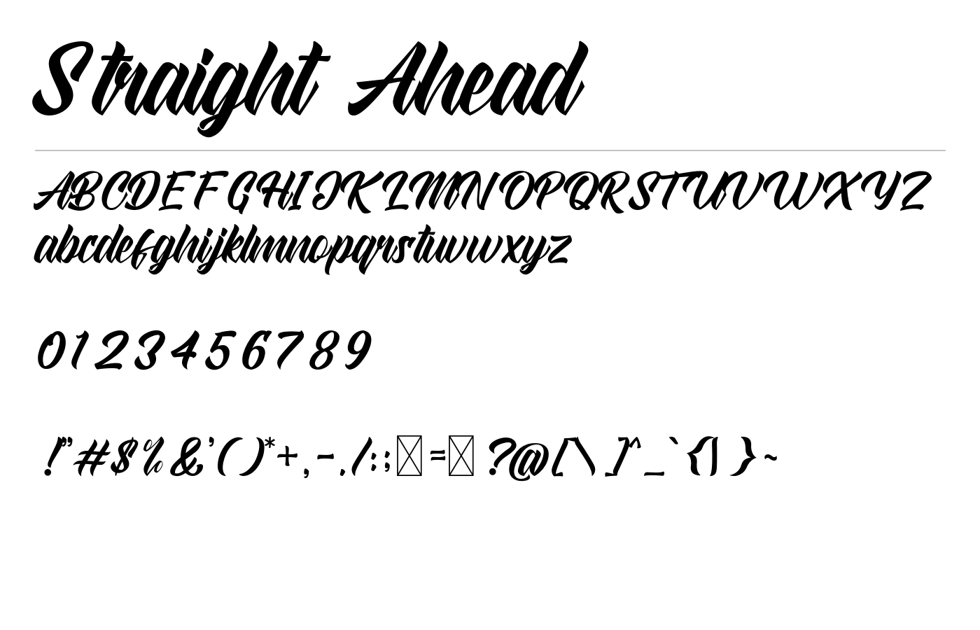 Straight Ahead Font Download for Free