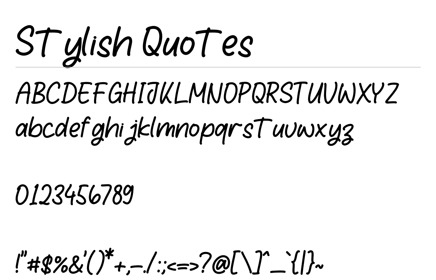 Stylish Quotes Font Download for Free