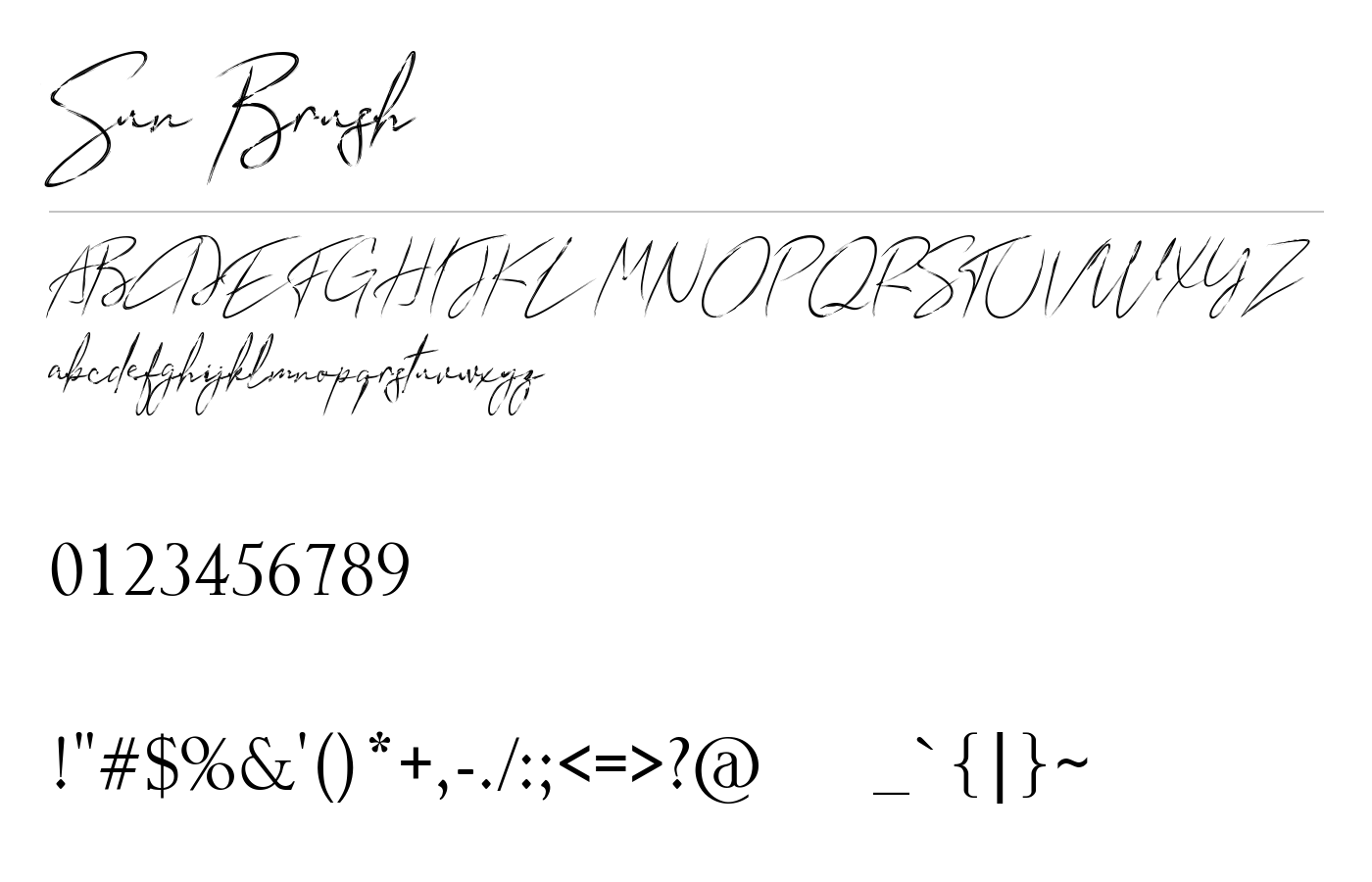 Sun Brush Font Download for Free