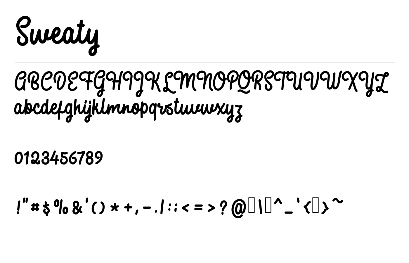 Sweaty Font Download for Free