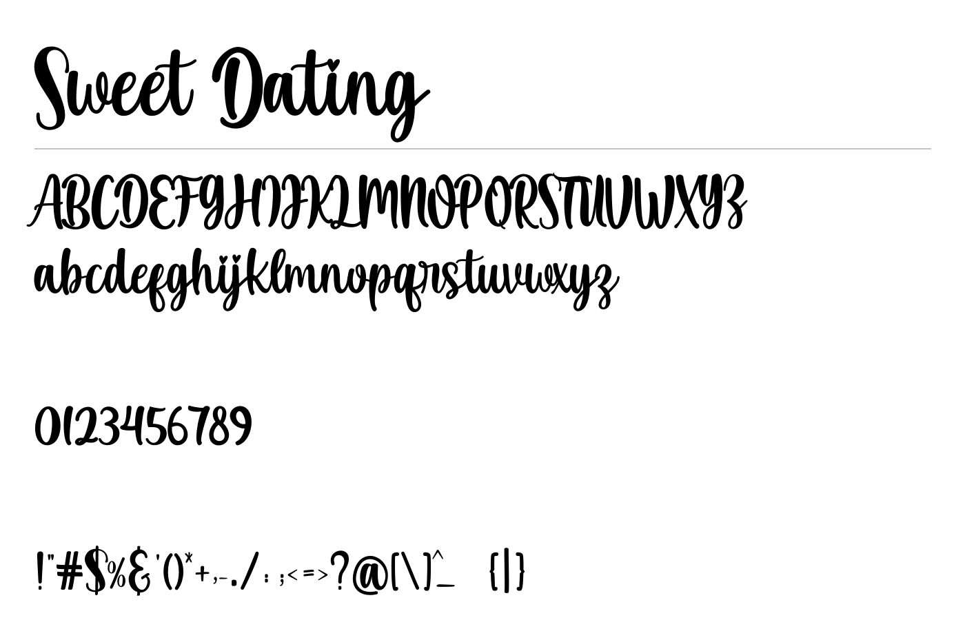 Sweet Dating Font Download for Free