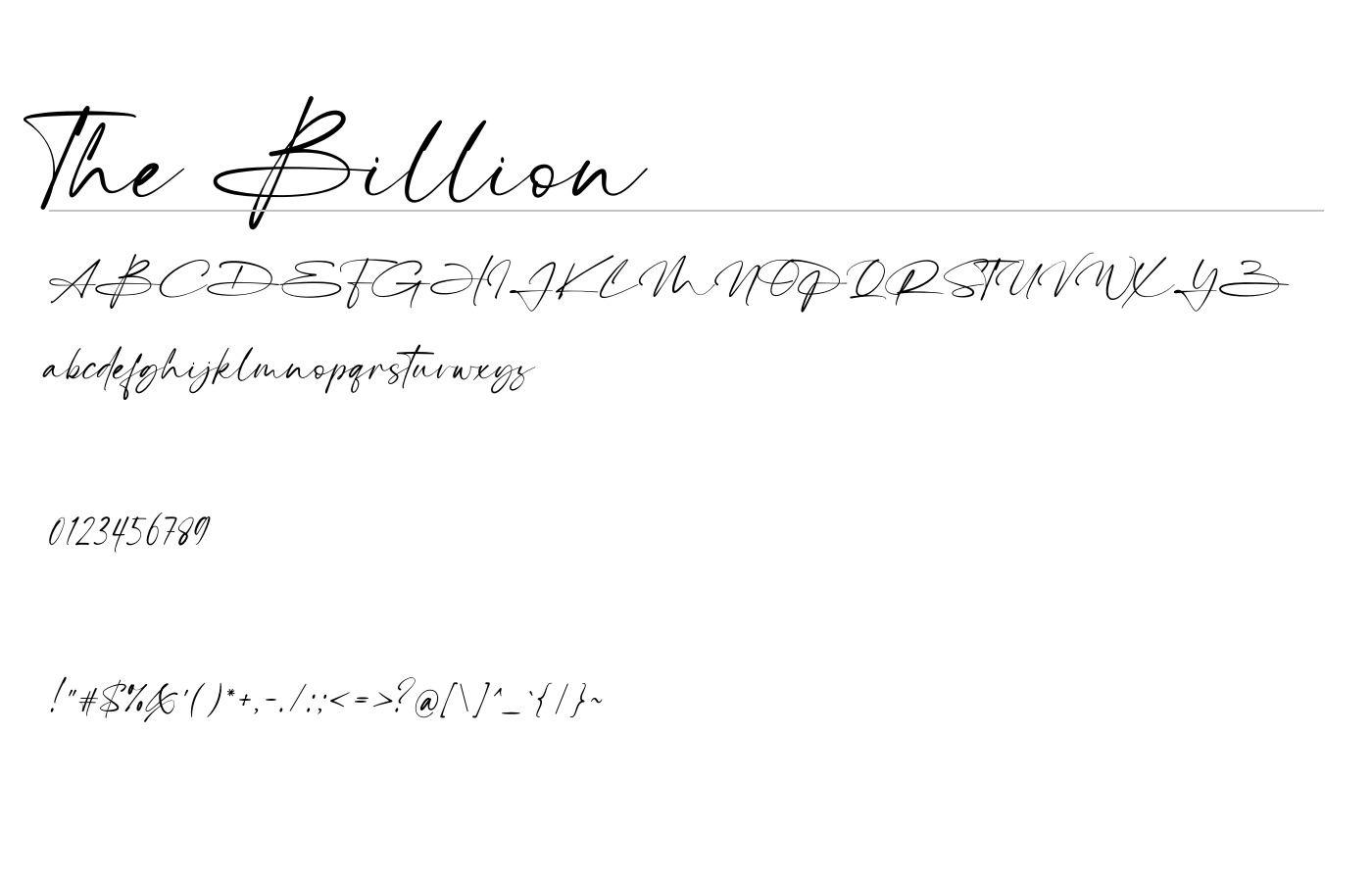 The Billion Font Download for Free