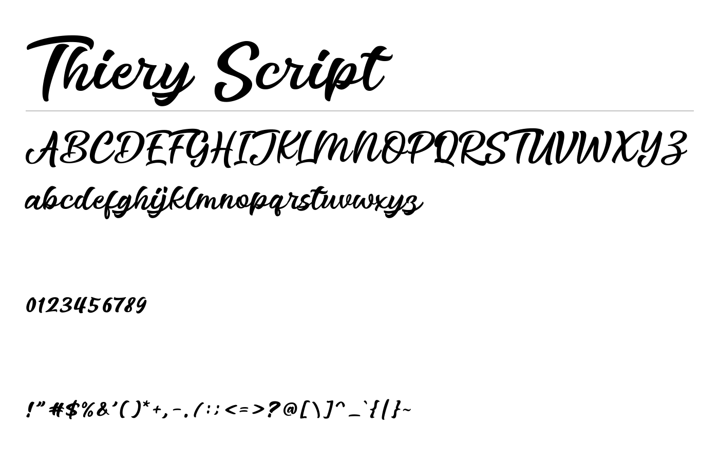 Thiery Script Font Download for Free