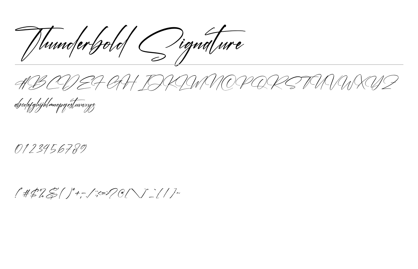 Thunderbold Signature Font Download for Free