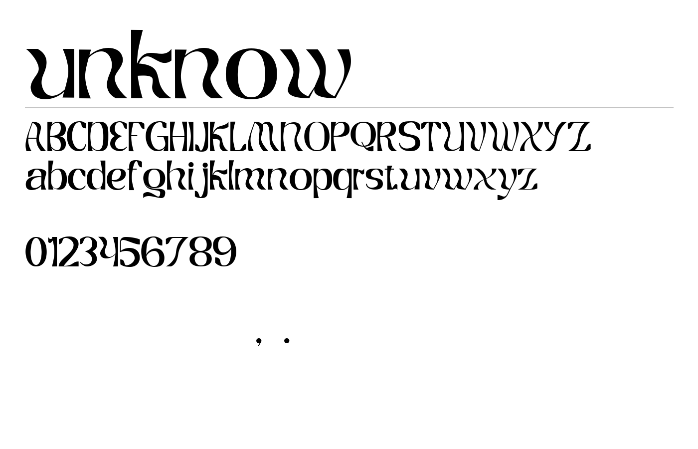 Unknow Font Download for Free