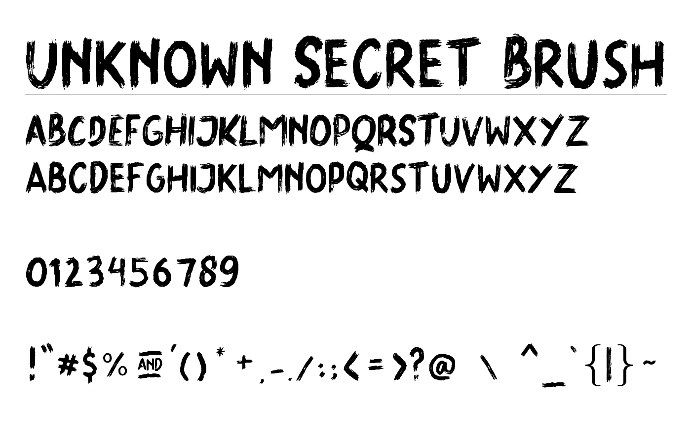 Unknown Secret Font Download for Free