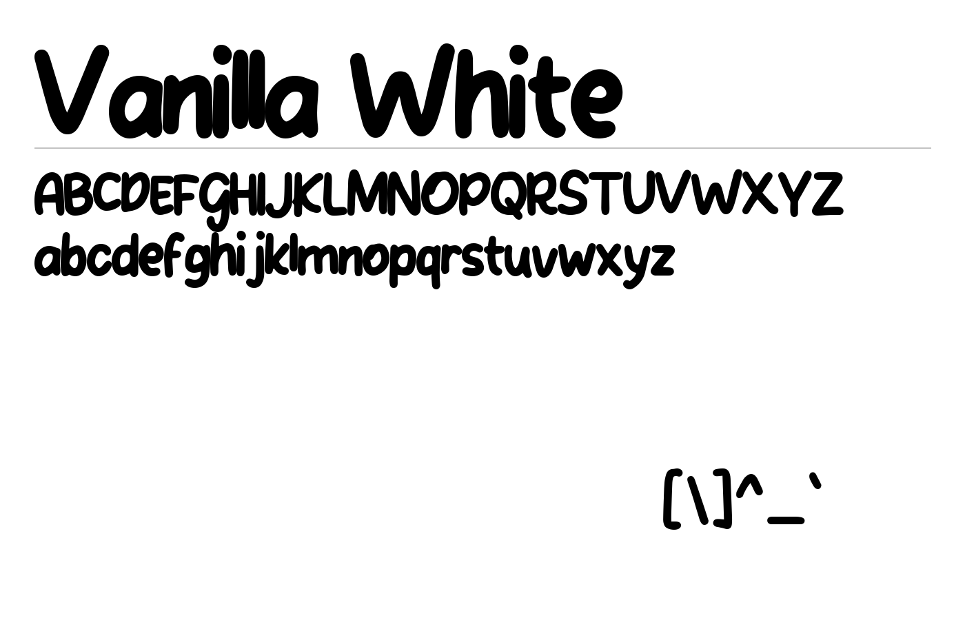 Vanilla White Font Download for Free