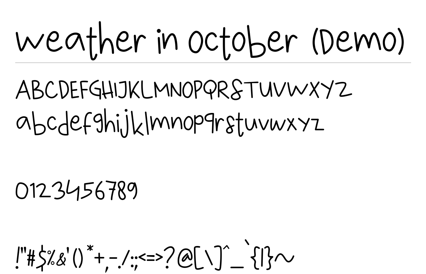 Weather in October Font Download for Free