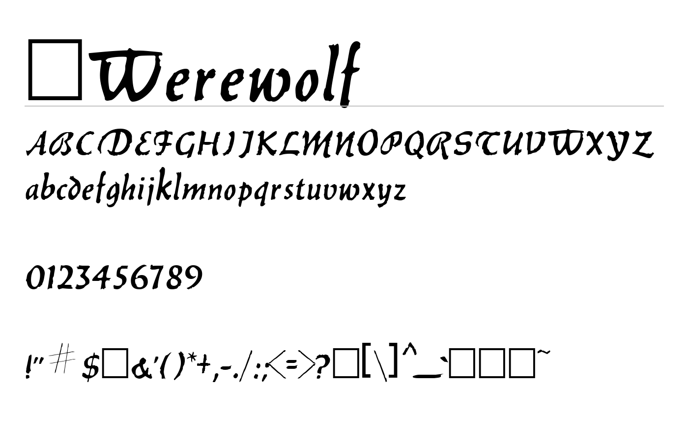 Werewolf Font Download for Free