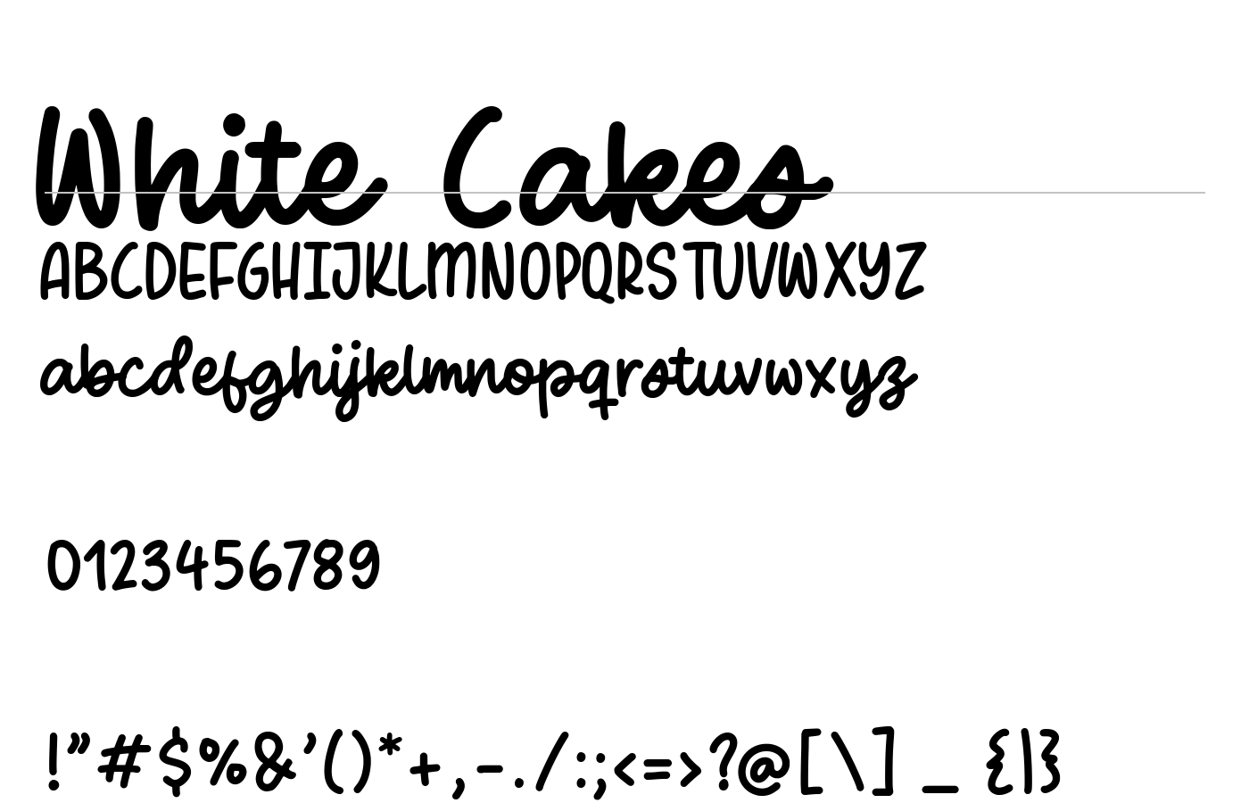 White Cakes Font Download for Free
