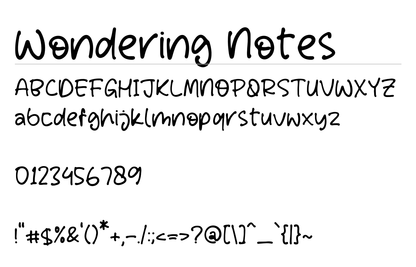 Wondering Notes Font Download for Free