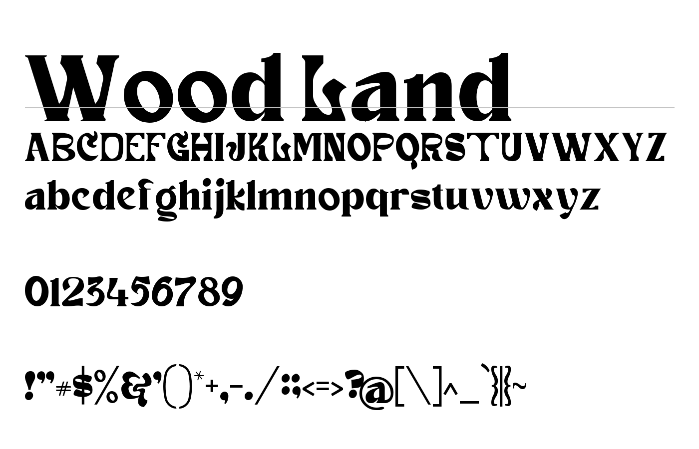 Wood Land Font Download for Free