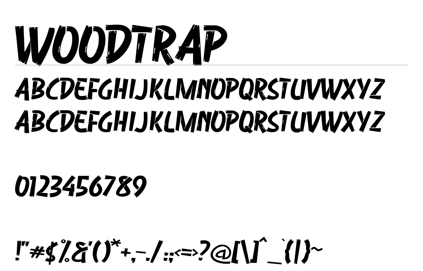 Wood Trap Font Download for Free