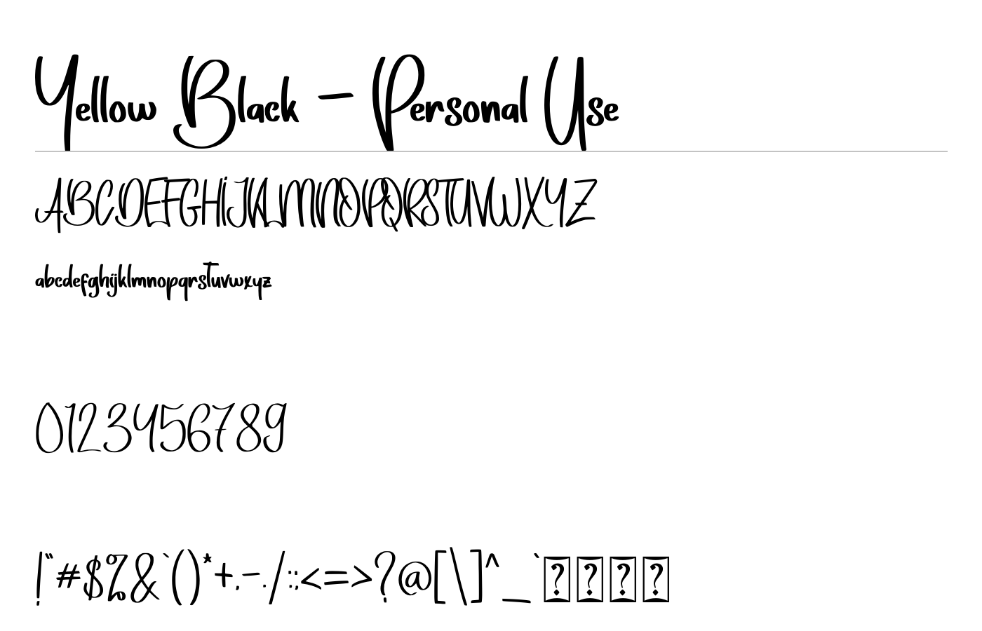Yellow Black Font Download for Free